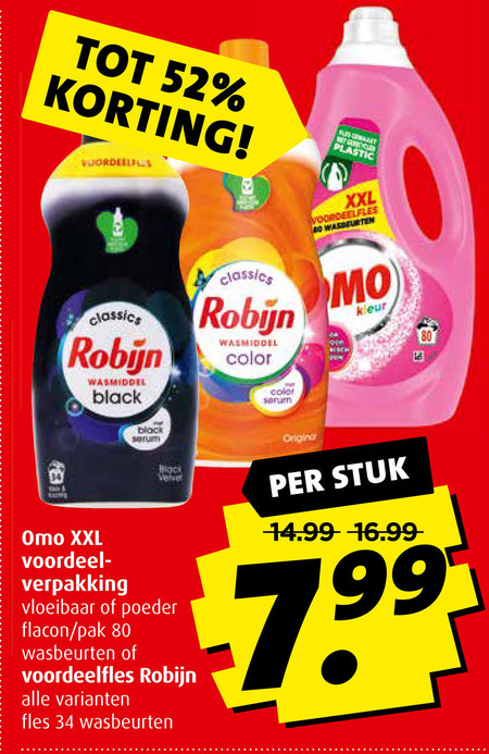 Robijn wasmiddel folder aanbieding bij Boni - details