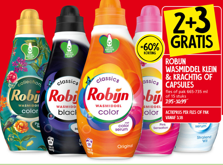 Robijn wasmiddel folder aanbieding bij Jan Linders - details