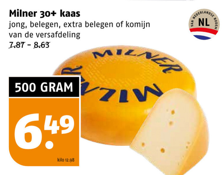 Milner kaas folder aanbieding bij Poiesz - details