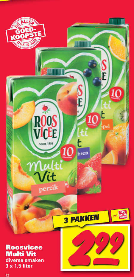 Roosvicee fruitdrank folder aanbieding bij Nettorama - details