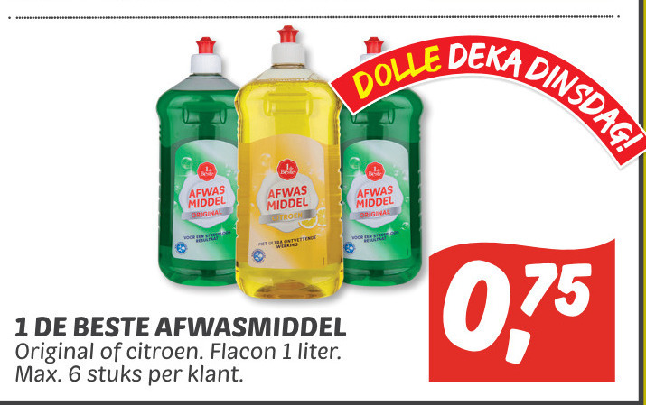1 De Beste afwasmiddel folder aanbieding bij Dekamarkt - details