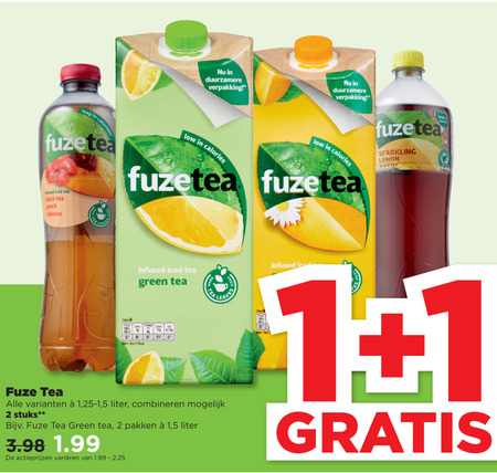 Fuze Tea ice tea folder aanbieding bij Plus - details