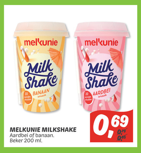 Melkunie milkshake folder aanbieding bij Dekamarkt - details