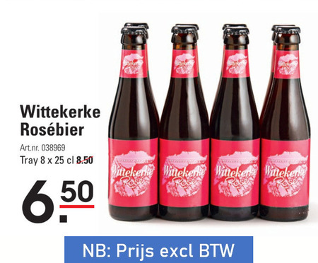Wittekerke rose bier folder aanbieding bij Sligro - details