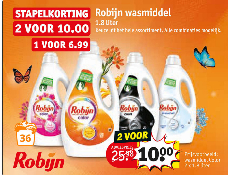 Robijn wasmiddel folder aanbieding bij Kruidvat - details