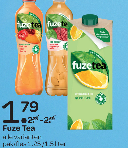 Fuze Tea ice tea folder aanbieding bij Spar - details