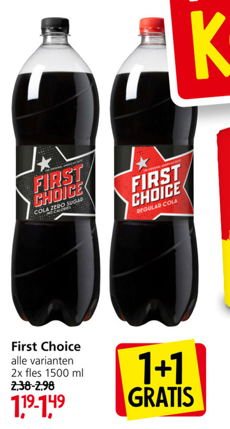 First Choice cola folder aanbieding bij Jan Linders - details
