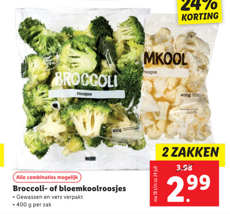 bloemkool, broccoli folder aanbieding bij Lidl - details
