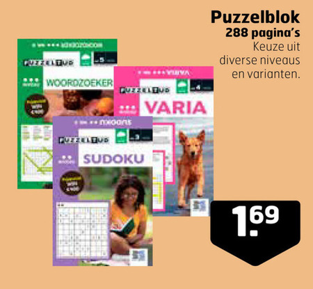 puzzelboek folder aanbieding bij Trekpleister - details