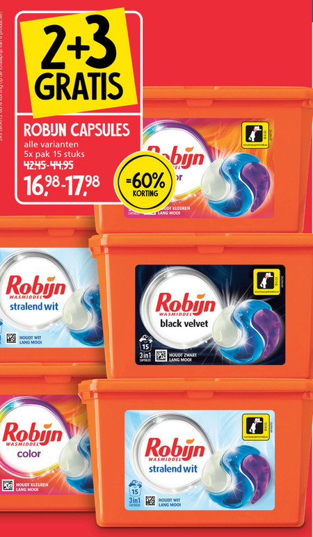 Robijn wasmiddel folder aanbieding bij Jan Linders - details