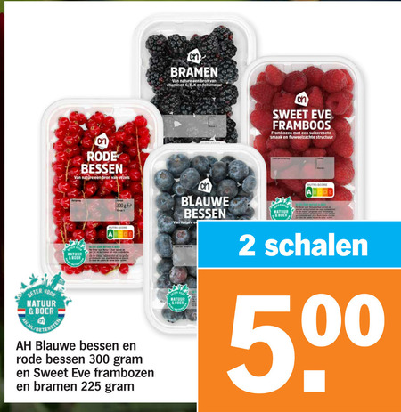 bramen, blauwe bessen folder aanbieding bij Albert Heijn - details