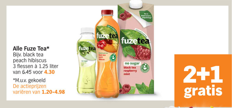 Fuze Tea ice tea folder aanbieding bij Albert Heijn - details