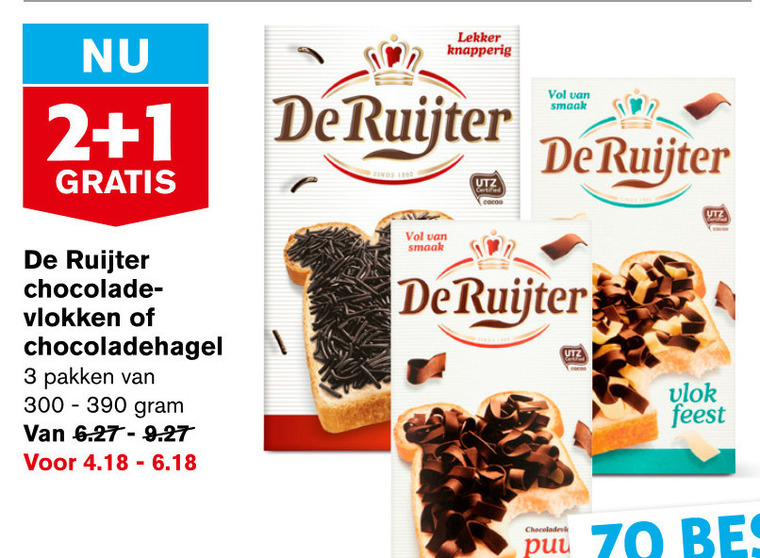 De Ruijter hagelslag, boterhamvlokken folder aanbieding bij Hoogvliet ...