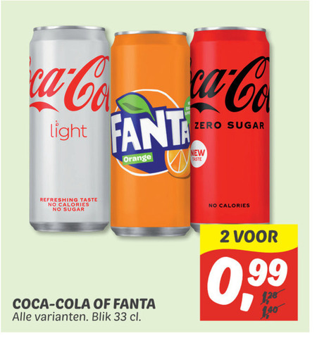 Coca-Cola frisdrank, cola folder aanbieding bij Dekamarkt - details