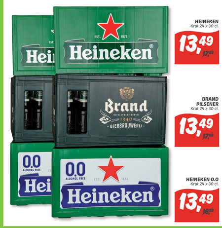 Heineken krat bier folder aanbieding bij Dekamarkt - details