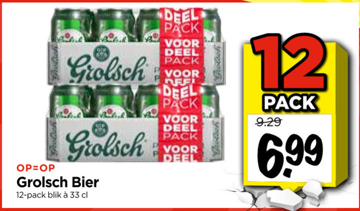 Grolsch blikje bier folder aanbieding bij Vomar - details