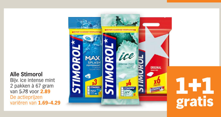 Stimorol kauwgom folder aanbieding bij Albert Heijn - details