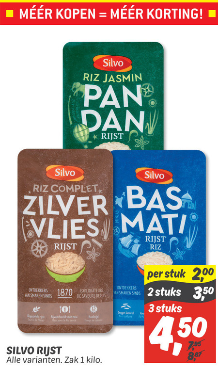 Silvo rijst folder aanbieding bij Dekamarkt - details