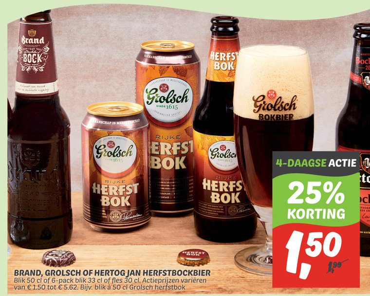 Brand bokbier folder aanbieding bij Dekamarkt - details