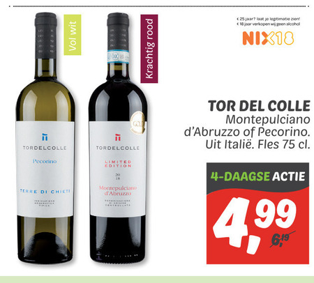 Tor del Colle witte wijn, rode wijn folder aanbieding bij Dekamarkt ...