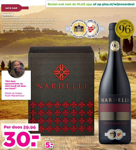 rode wijn folder aanbieding bij Plus - details
