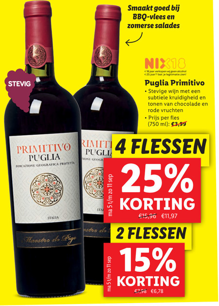 rode wijn folder aanbieding bij Lidl - details