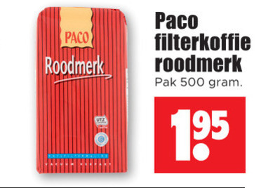Paco koffie folder aanbieding bij Dirk - details