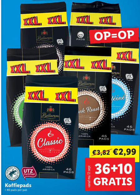 Bellarom koffiepad folder aanbieding bij Lidl - details