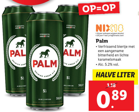Palm Speciale blikje bier folder aanbieding bij Lidl - details