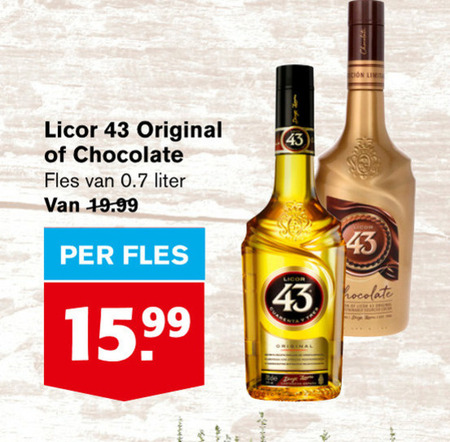 Licor 43 likeur folder aanbieding bij Hoogvliet - details