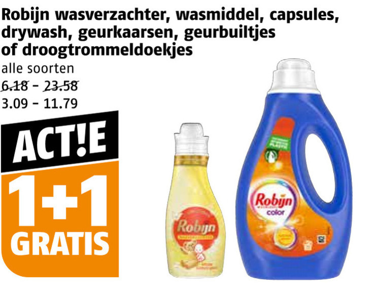 Robijn droogtrommeldoekjes, geurbuiltje folder aanbieding bij Poiesz ...