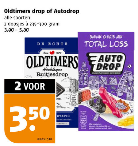 Oldtimers drop, snoep folder aanbieding bij Poiesz - details