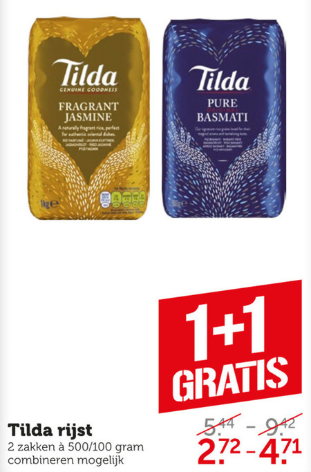 Tilda rijst folder aanbieding bij Coop - details