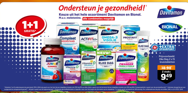 Davitamon voedingssupplement folder aanbieding bij Trekpleister - details