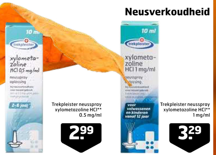 neusspray folder aanbieding bij Trekpleister - details