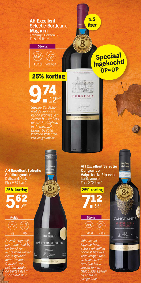rode wijn folder aanbieding bij Albert Heijn - details