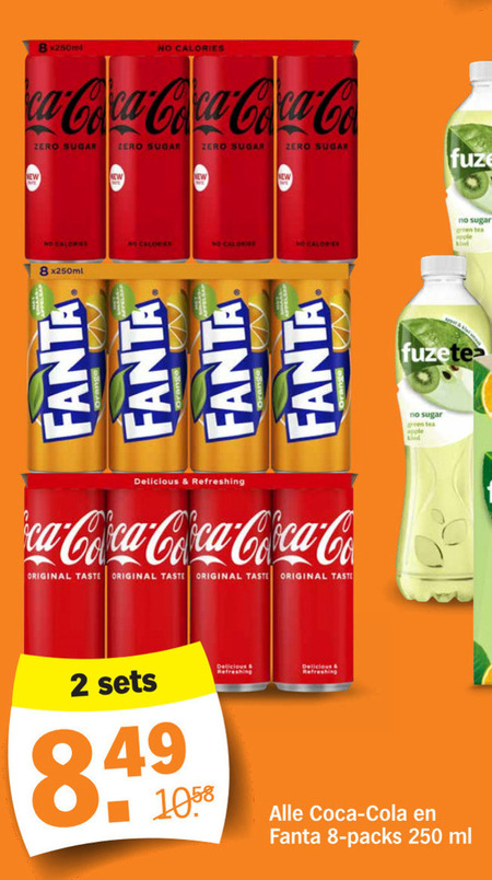 Fanta cola, frisdrank folder aanbieding bij Albert Heijn - details