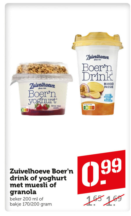 Zuivelhoeve vruchtenyoghurt, drinkyoghurt folder aanbieding bij Coop ...