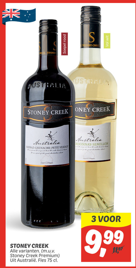 Stoney Creek witte wijn, rode wijn folder aanbieding bij Dekamarkt ...
