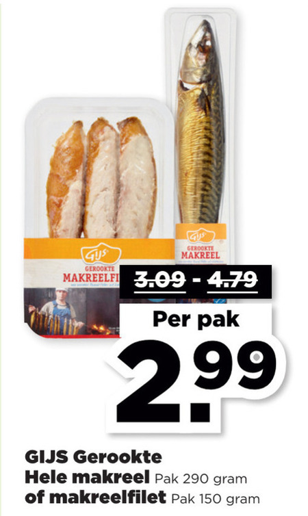 makreel, makreelfilet folder aanbieding bij Plus - details