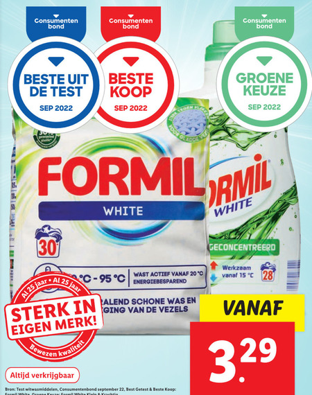 Formil wasmiddel folder aanbieding bij Lidl - details