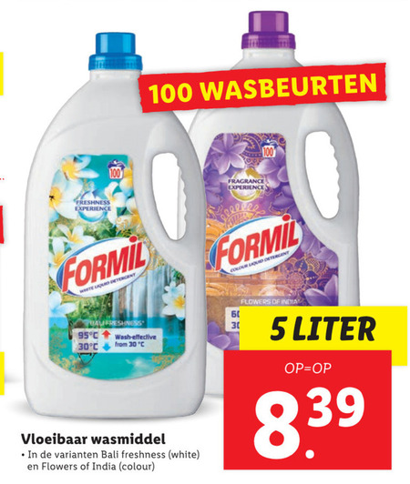 Formil wasmiddel folder aanbieding bij Lidl - details