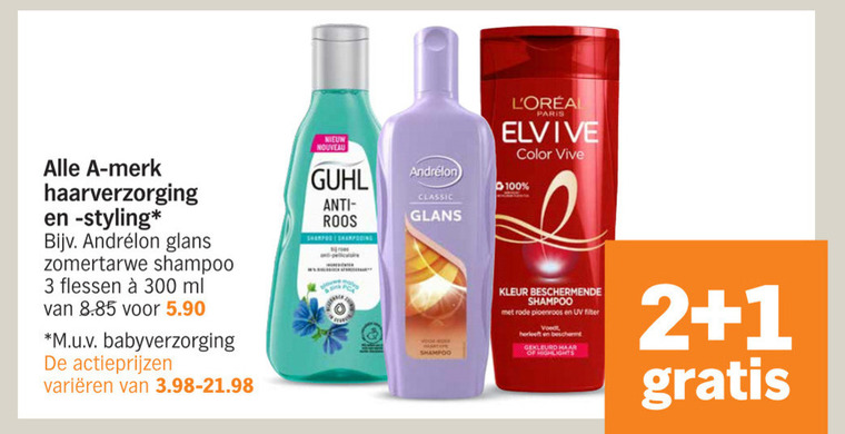 Alle merken haarverzorging, hairspray folder aanbieding bij Albert ...