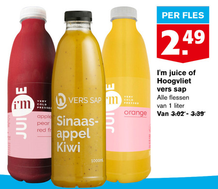 vruchtensap folder aanbieding bij Hoogvliet - details