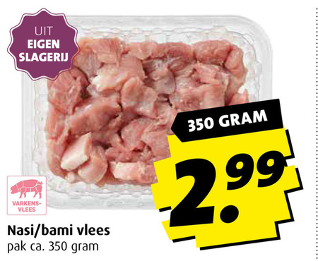 bami vlees, nasi vlees folder aanbieding bij Boni - details