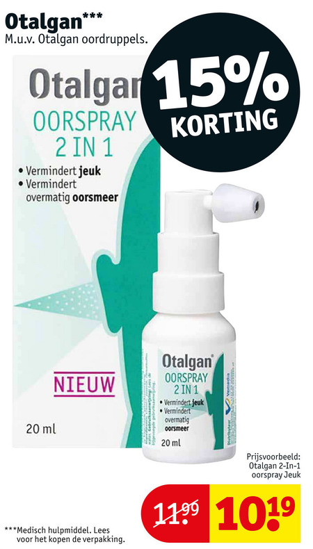 Otalgan oordruppels folder aanbieding bij Kruidvat - details