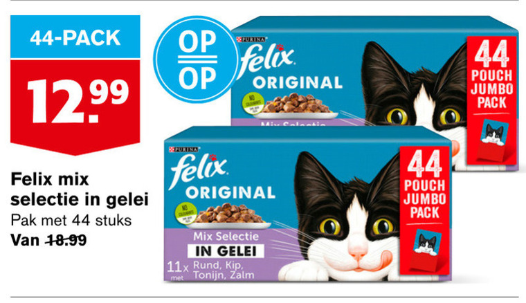 Felix kattenvoer folder aanbieding bij Hoogvliet - details