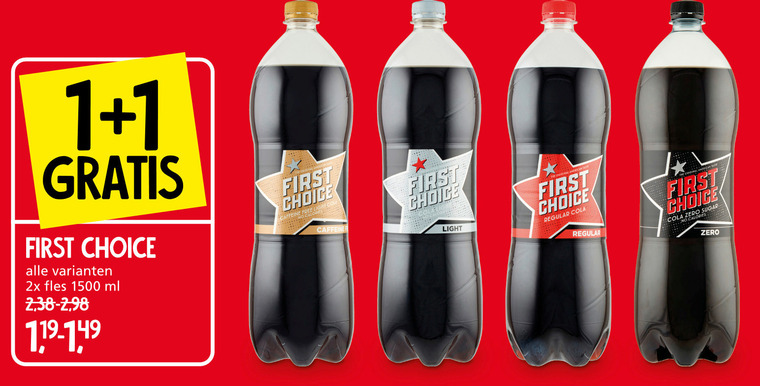 First Choice cola folder aanbieding bij Jan Linders - details