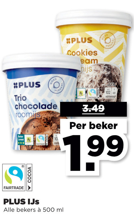 Plus Huismerk ijsspecialiteit folder aanbieding bij Plus - details