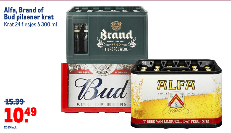 Bud krat bier folder aanbieding bij Makro - details